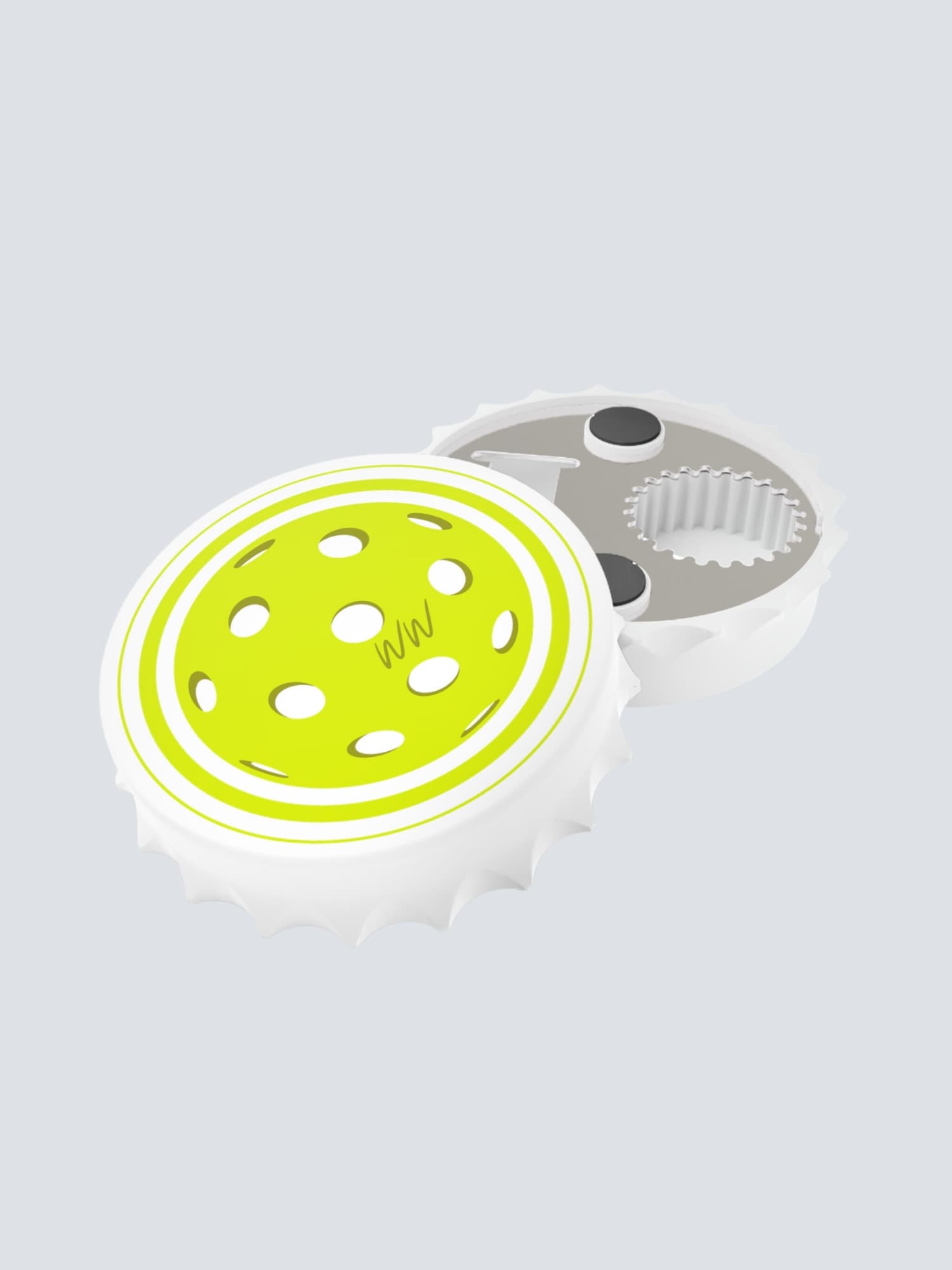Bottle Opener - Pickleball - Yellow