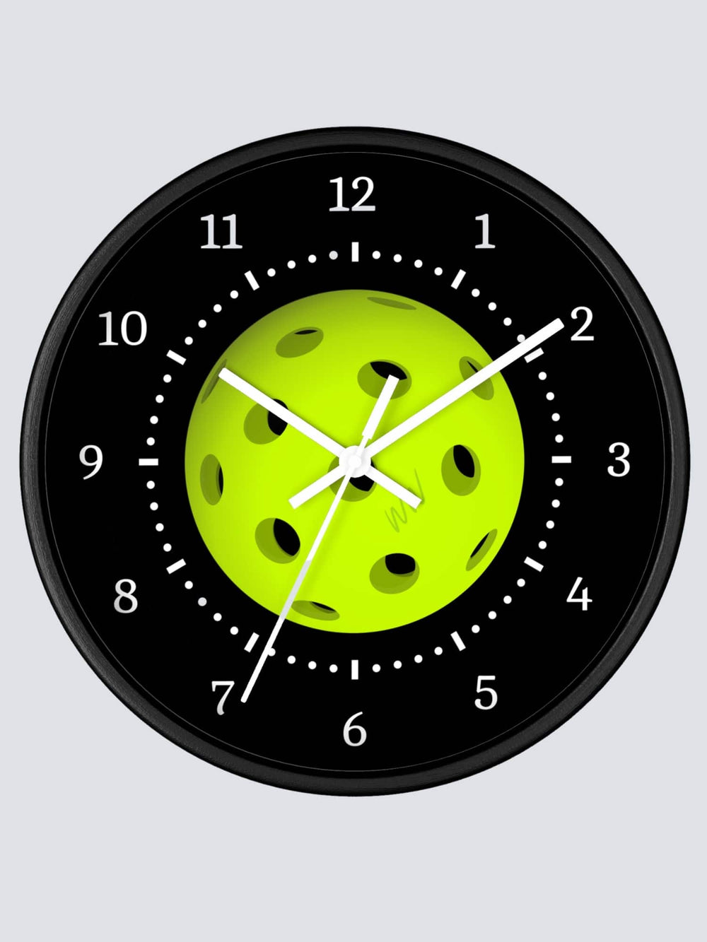 Clock - Pickleball on Black